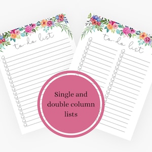 To Do List Fillable Printable | Notes PDF | Flower List Editable | To ...