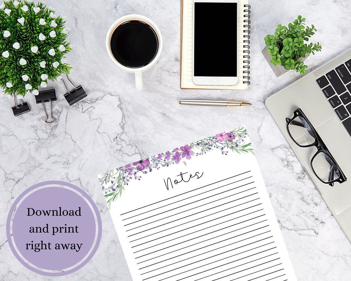 To Do List Fillable Printable Notes PDF Flower List Editable To-do List ...