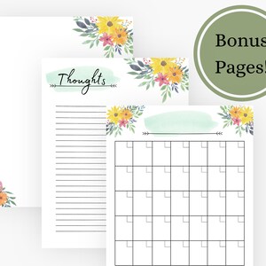 Watercolor Planner Bundle Printable | Daily Weekly Monthly Blank ...