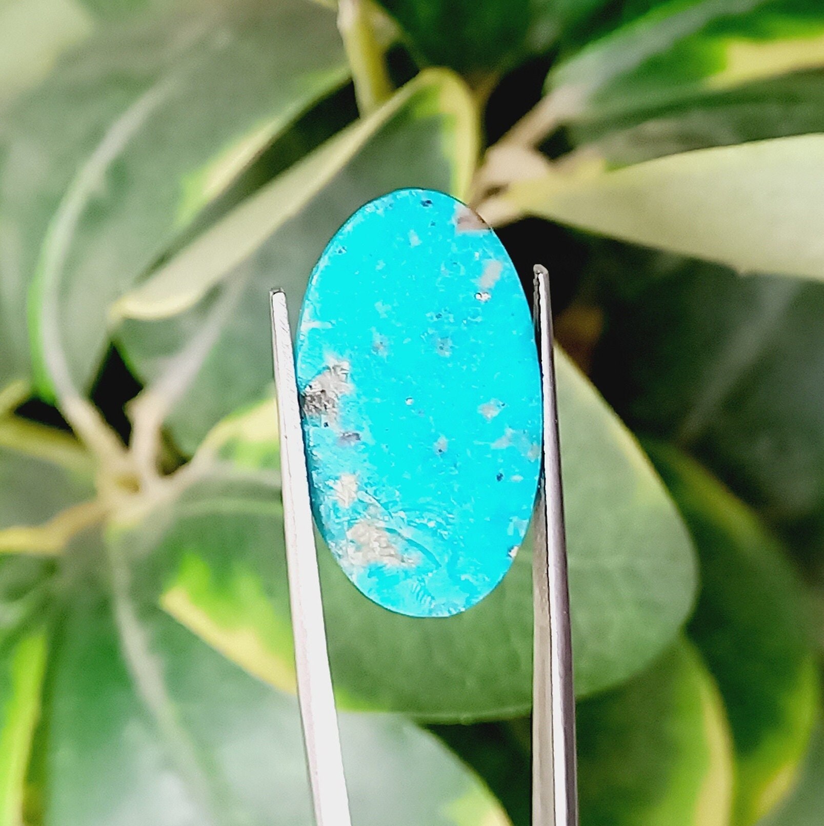 Natural Blue Turquoise 19.50 Cts. Oval Cabochon Gemstone, AAA Blue ...