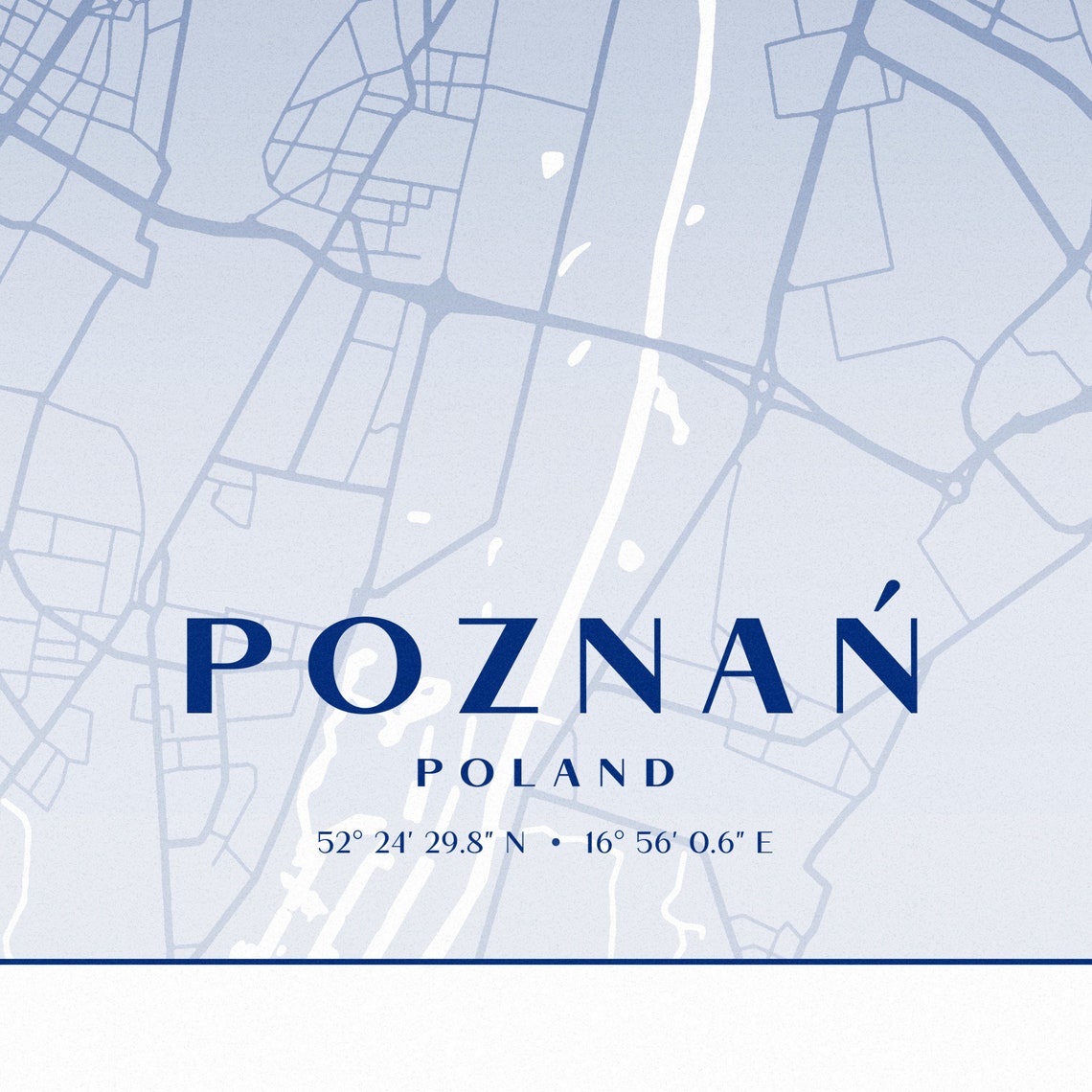 Poznan Map Print Poznan City Map Poznan Travel Poster Map | Etsy