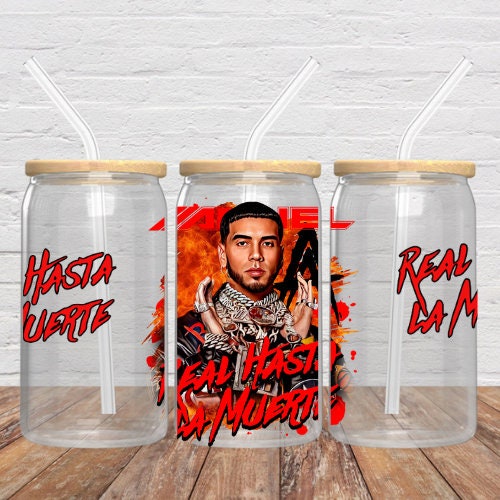 Anuel AA Libbey Glass Coffee Cup With Lid and Straw - Etsy