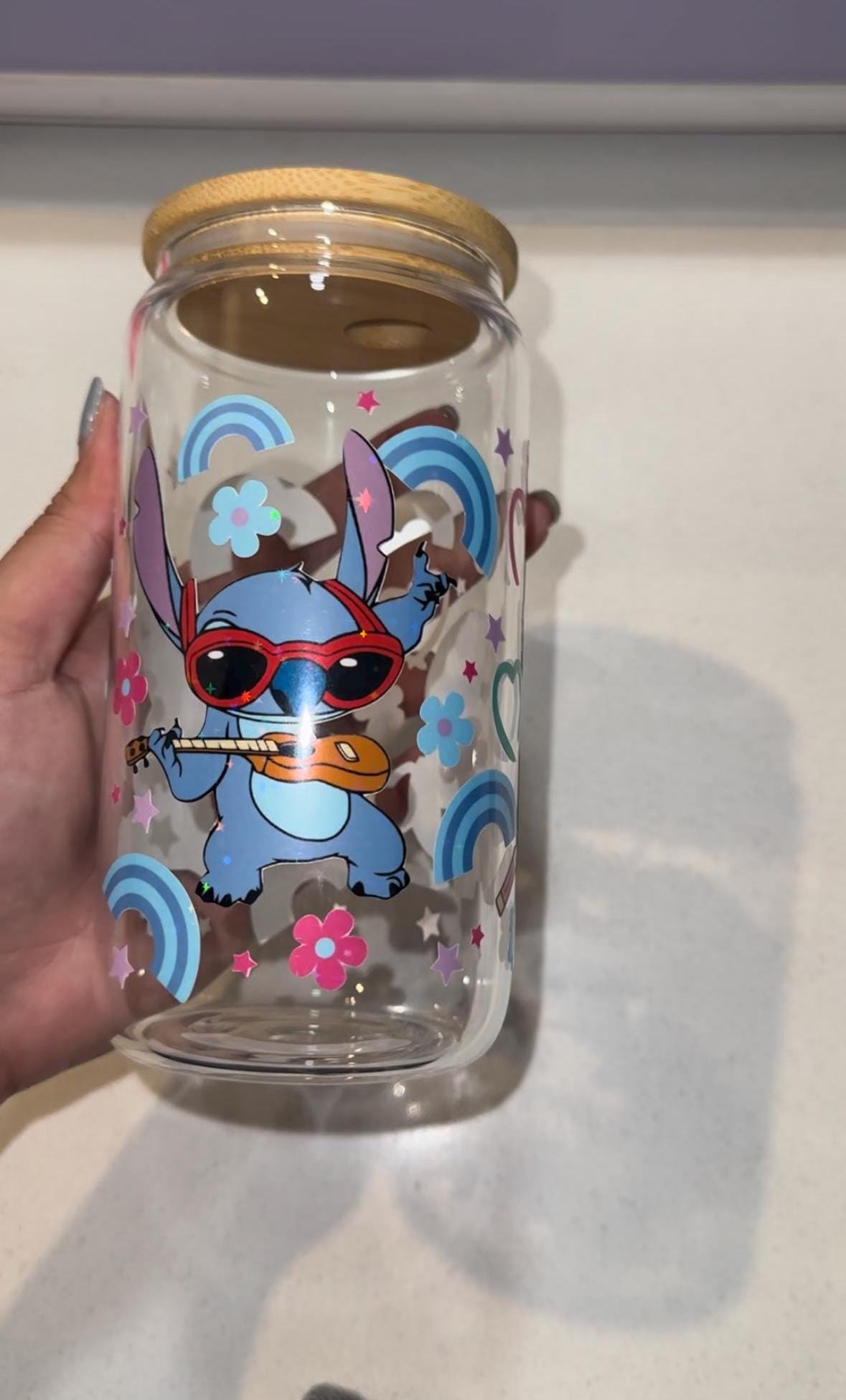 Stitch Glass Tumbler, Stitch Glass Cup, Stitch Tumbler, Stitch Lovers ...