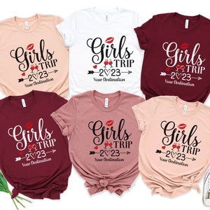 Custom Girls Trip 2023 Shirts, Best Friend Trip Shirts, Girl Weekend Trip Shirts, Girls Vacation ...