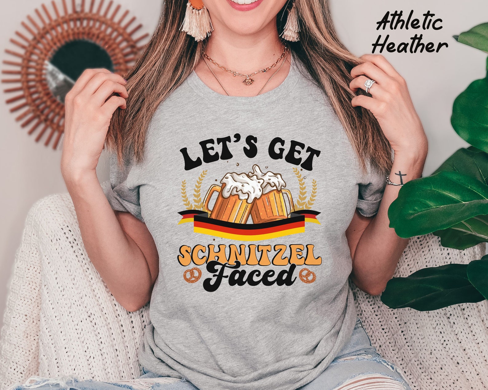 Let's Get Schnitzel Faced Funny Oktoberfest Shirt, Matching Group Beer ...