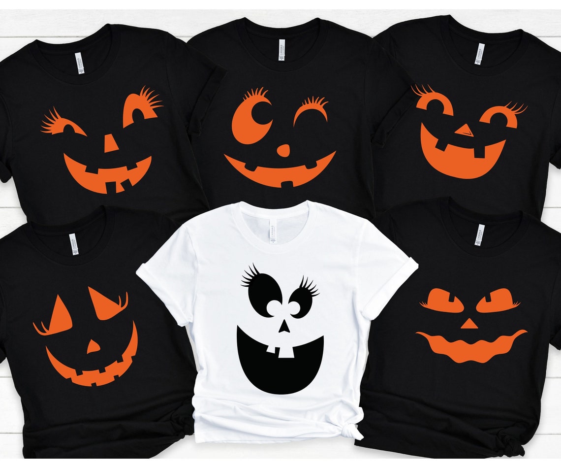 Halloween Pumpkin Face Shirt Jack-o-lantern Shirt Funny - Etsy