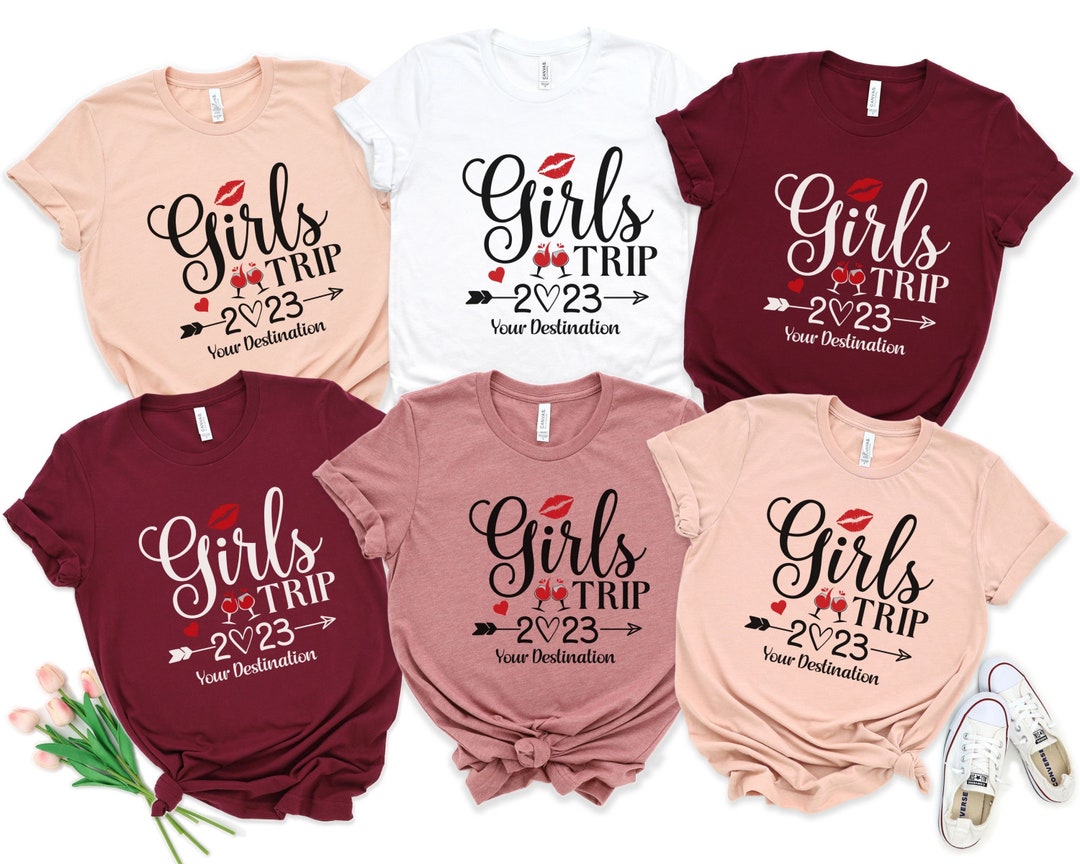 Custom Girls Trip 2023 Shirts, Best Friend Trip Shirts, Girl Weekend Trip Shirts, Girls Vacation ...