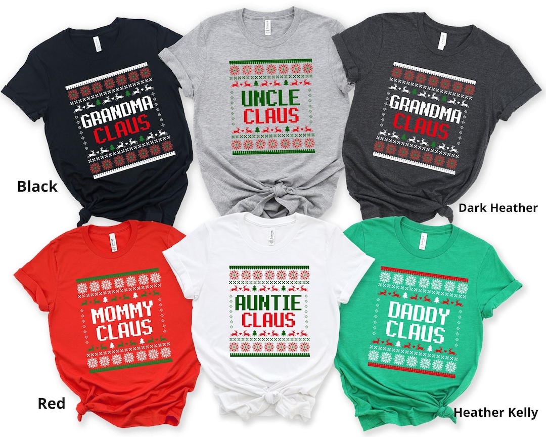 Custom Claus Family Christmas Shirts, Mama Claus Shirt, Grandma Claus ...