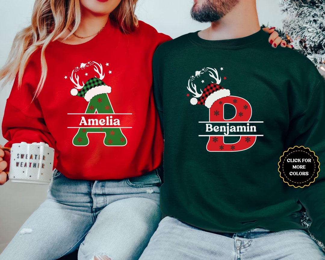 Personalized Christmas Sweatshirt, Custom Christmas Sweater With Name ...