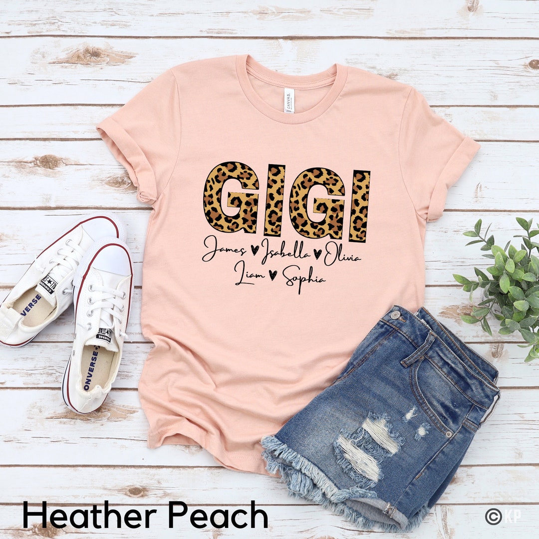 Personalized Gigi Shirt With Grandkids Name, Mothers Day Shirt, Custom ...