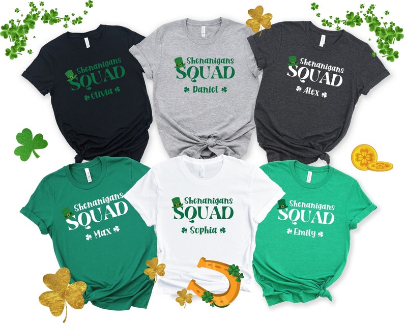 Personalized Shenanigans Squad Shirts, Matching St Patricks Day Shirts ...