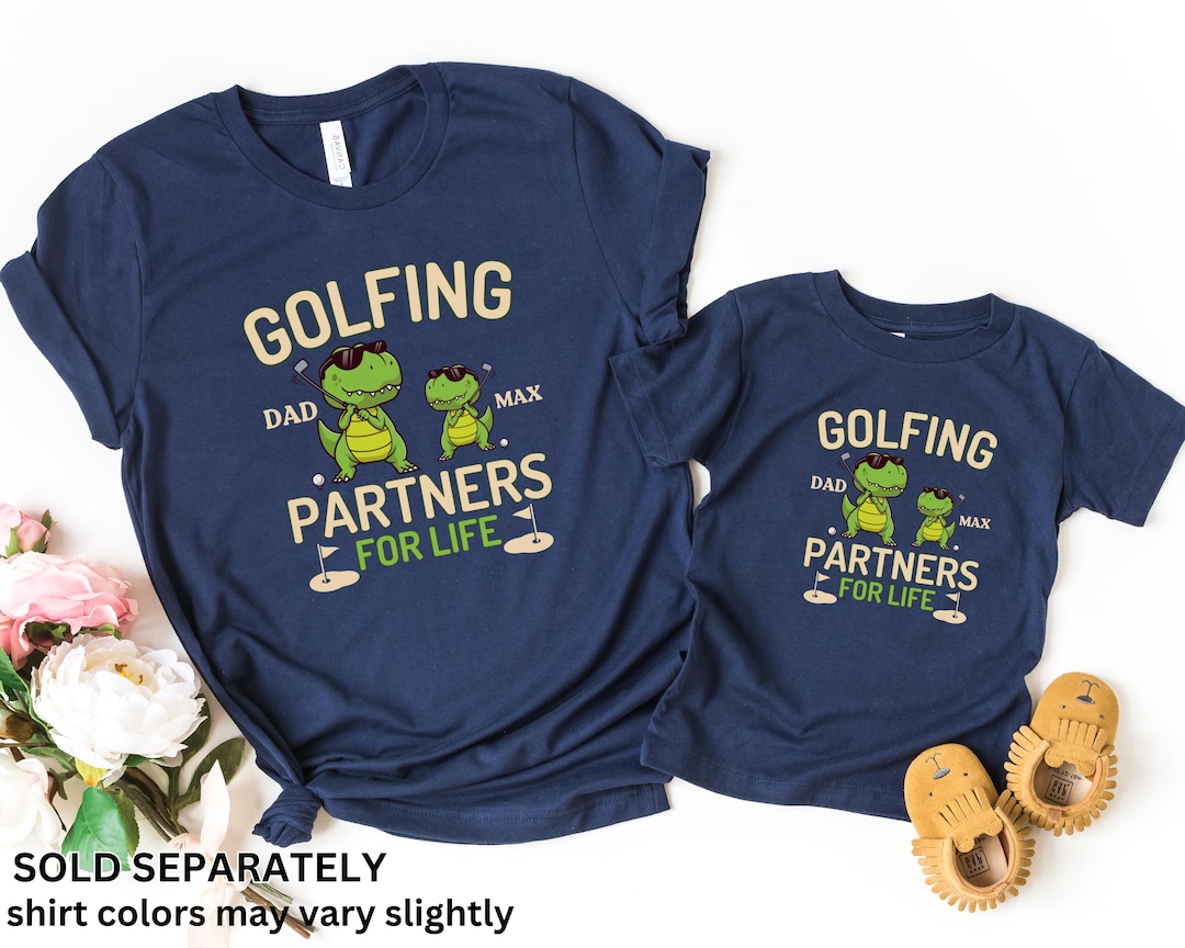 Personalized Golfing Partners Daddy and Me Matching Shirts, Golf Dad ...
