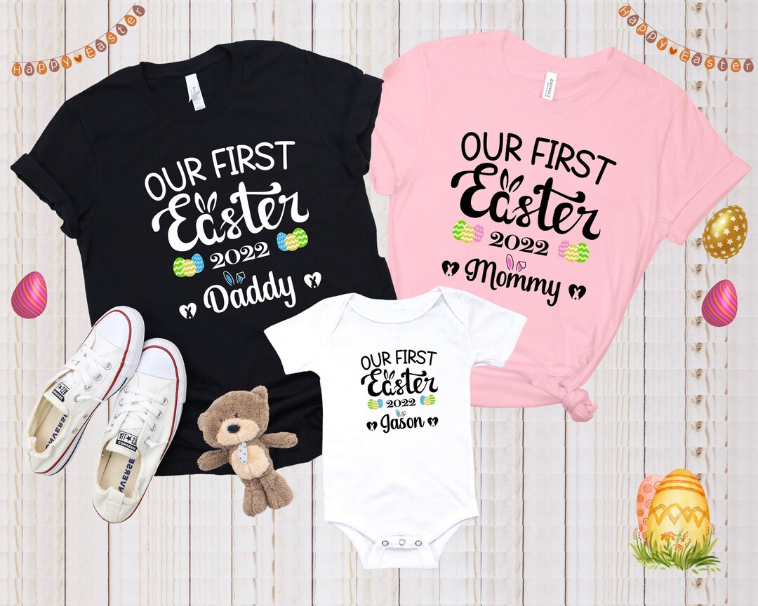 Personalized Our First Easter Shirts, Family Easter Shirt, Matching ...