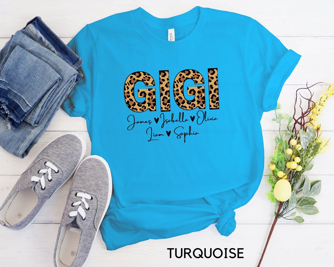 Personalized Gigi Shirt With Grandkids Name Mothers Day - Etsy