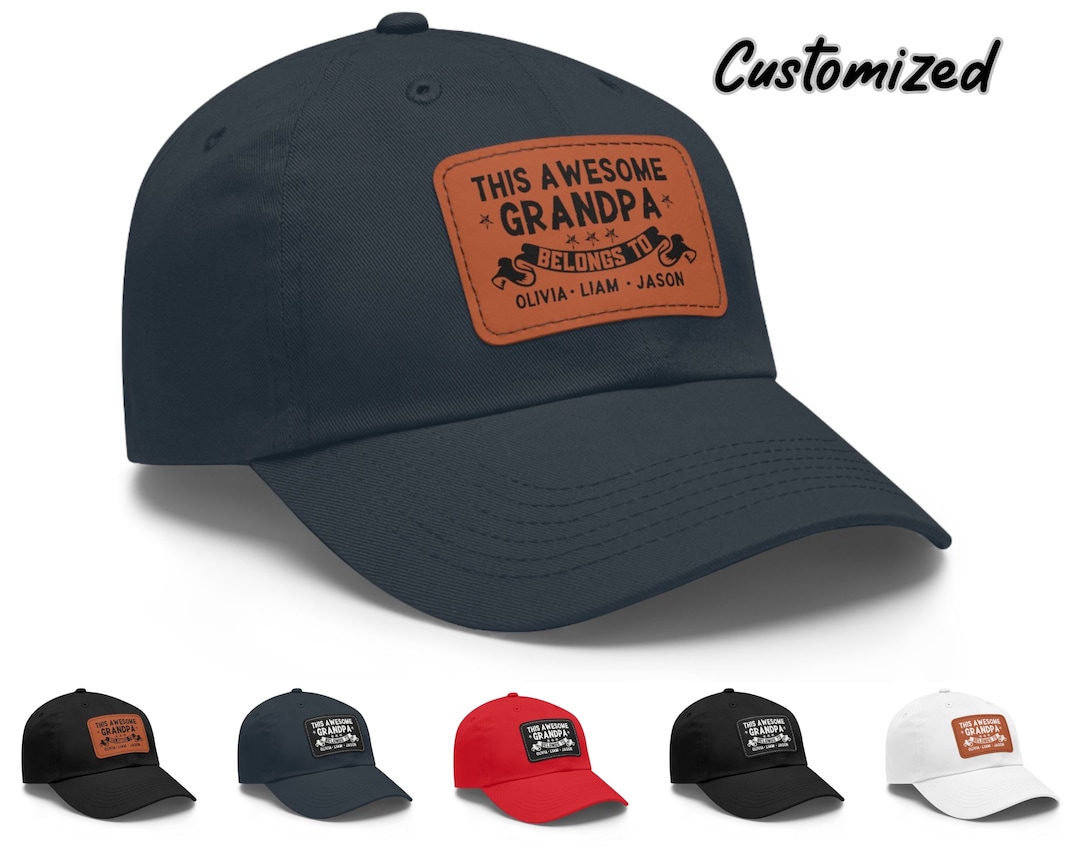 Personalized Grandpa Hat With Kids Names, Fathers Day Hat, Christmas Gift for Grandpa, Fathers ...