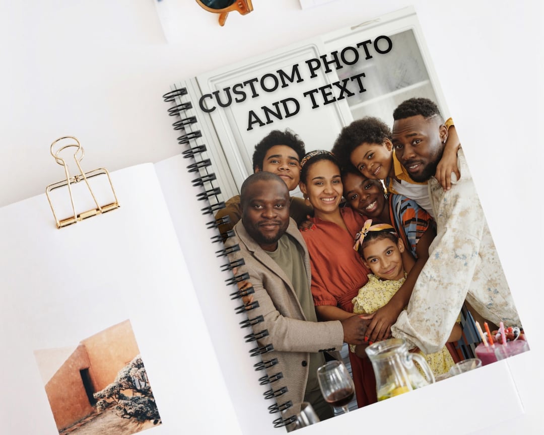 Family Photo Spiral Notebook, Family Photo Collages Journal Book, Photo ...