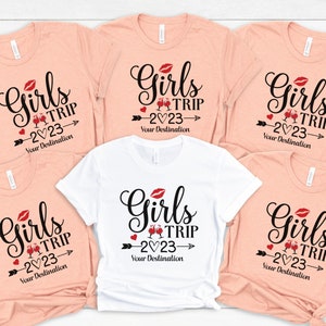 Custom Girls Trip 2023 Shirts, Best Friend Trip Shirts, Girl Weekend Trip Shirts, Girls Vacation ...
