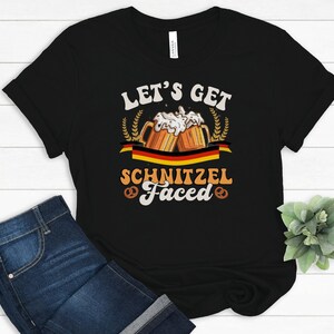 Let's Get Schnitzel Faced Funny Oktoberfest Shirt, Matching Group Beer ...