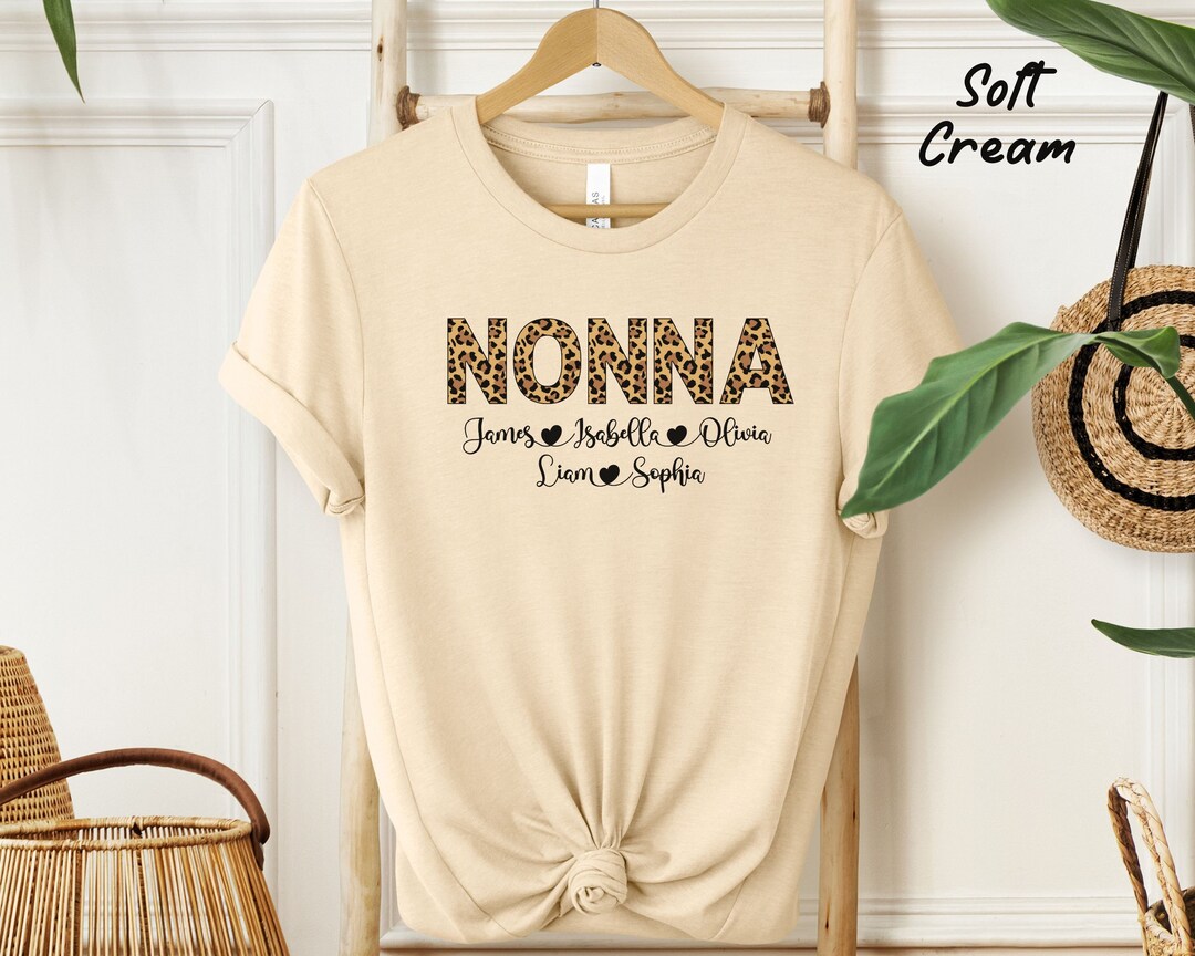 Personalized Nonna Shirt With Grandkids Name, Mothers Day Gift, Custom ...