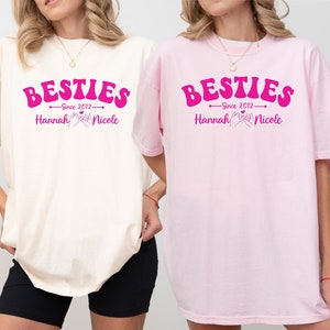 Comfort Colors® Besties Since Shirt, Personalized Besties Matching Tee ...