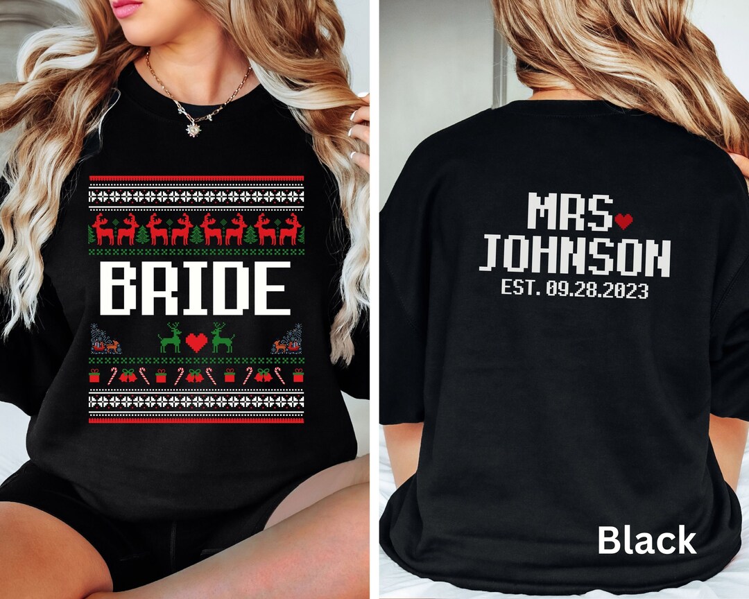 Personalized Bride and Groom Sweatshirt, Wedding Couple Sweatshirt ...