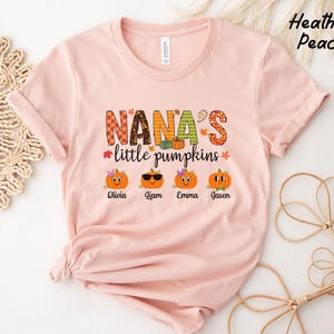 Custom Nana's Little Pumpkins Shirt, Personalized Nana Fall Shirt, Gift ...