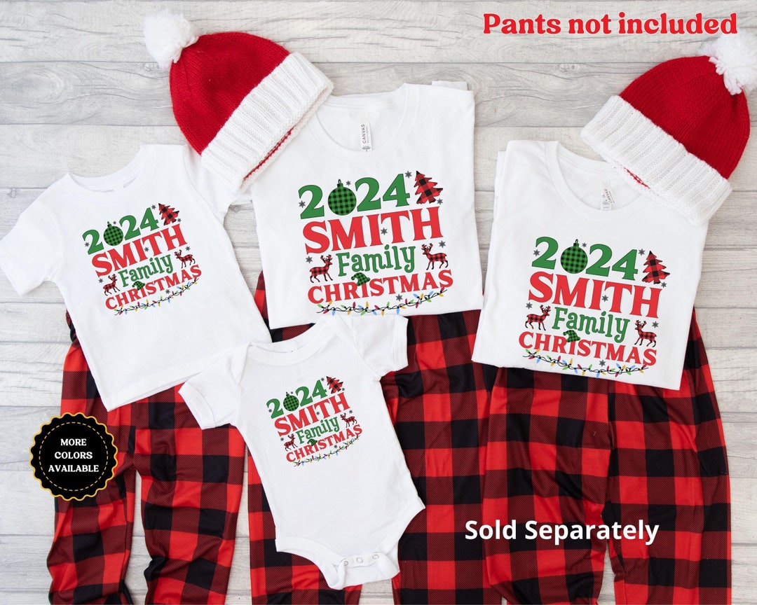 Custom Family Name Christmas Shirts, Matching Family Christmas Shirts ...