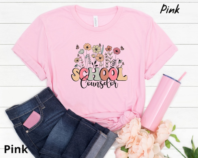 Floral School Counselor Shirt, Back to School Shirt for Counselor, Gift ...