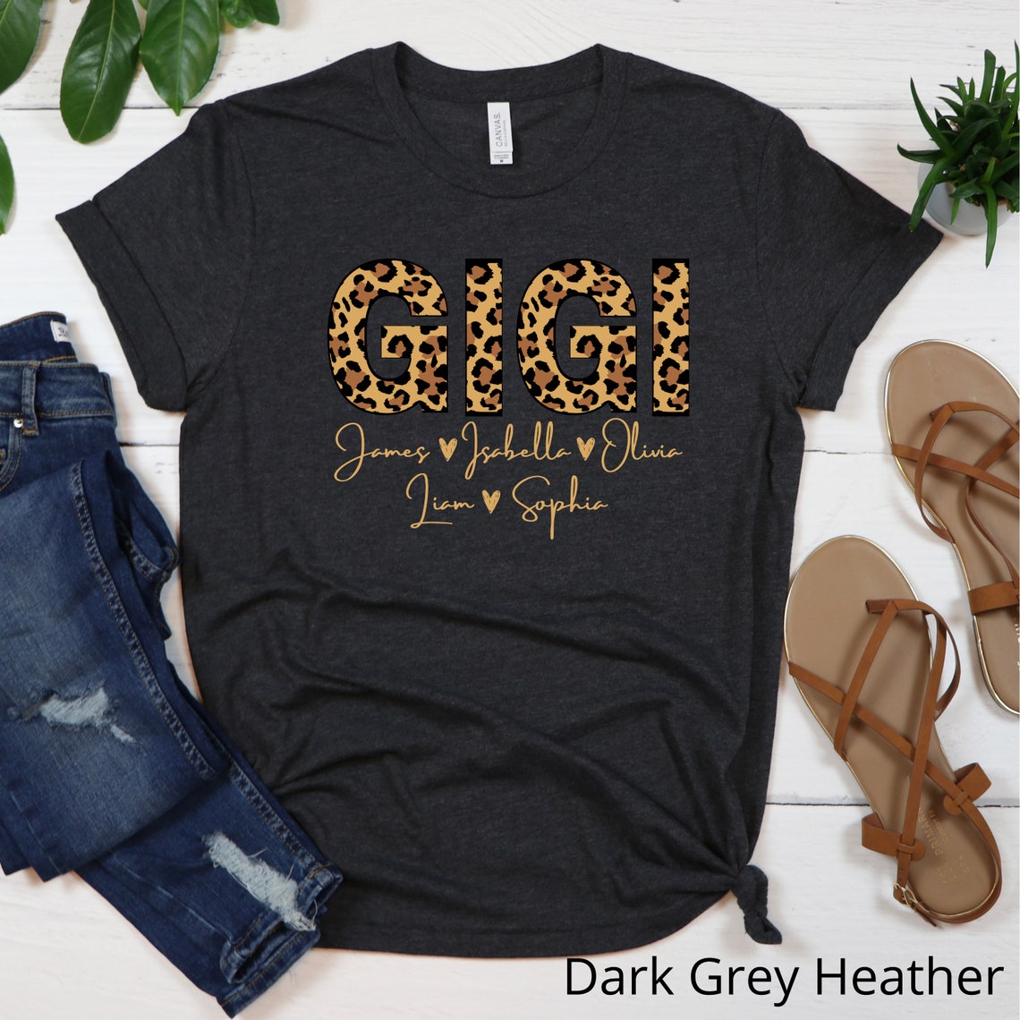 Personalized Gigi Shirt With Grandkids Name Mothers Day - Etsy