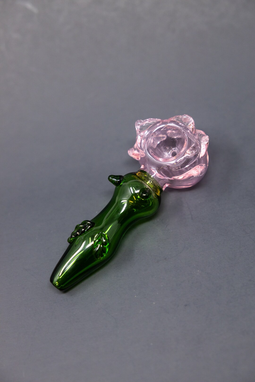 5" Artistic Pink Rose Glass Pipe - Etsy