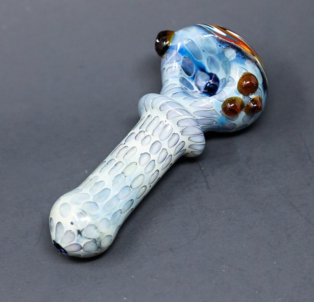 5 Snake Skin Design TOBACCO Thick Glass Hand Smoking Pipe Assorted ...