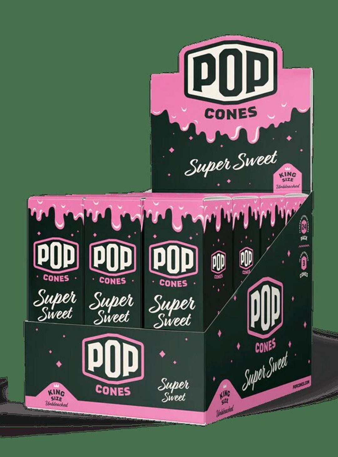 Pop Cones Flavor Activated 1.25 Super Sweet (FULL BOX/24 Packs of 6 ...