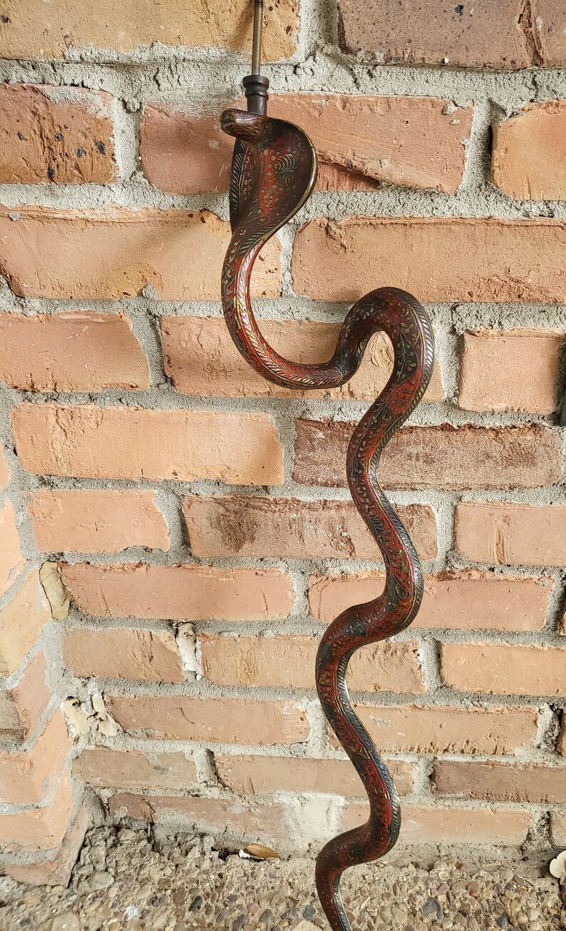 Swan Creations Metal Snake Wall Decor Rare and Antique - Etsy