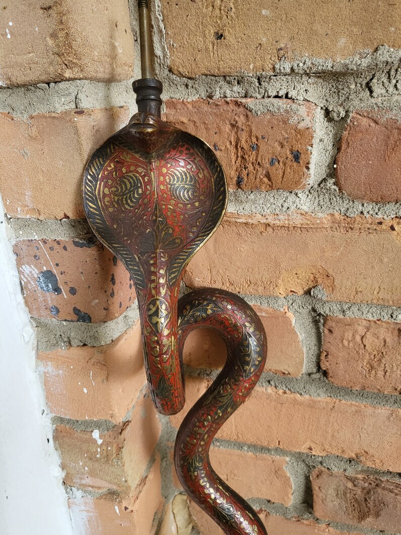 Swan Creations Metal Snake Wall Decor Rare and Antique - Etsy
