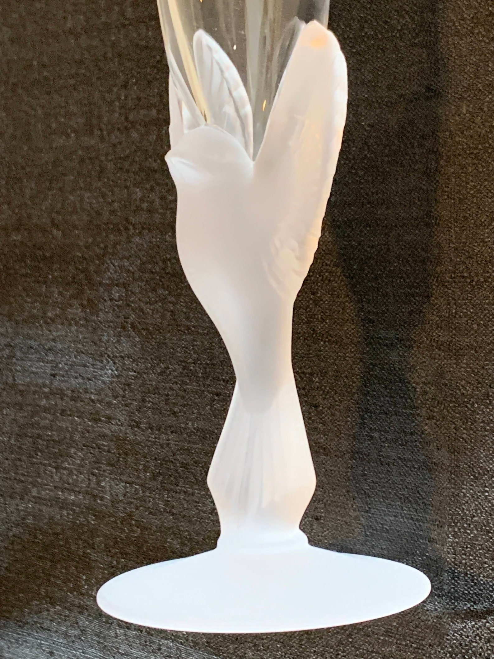 Frosted Glass Base Sasaki Dove Crystal Glass Wine Glass, From Japan - Etsy