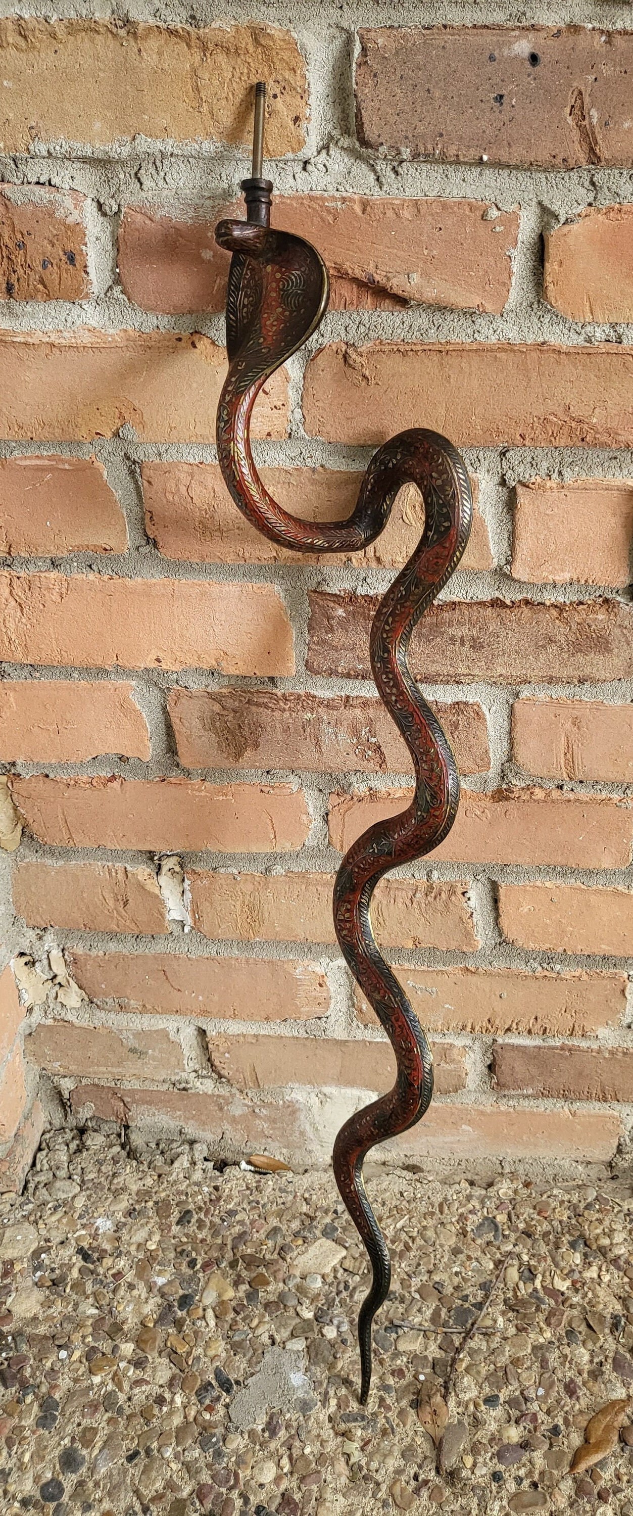 Swan Creations Metal Snake Wall Decor Rare and Antique - Etsy