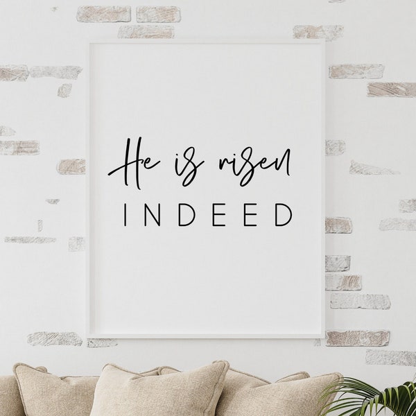 He is Risen Indeed Sign - Etsy