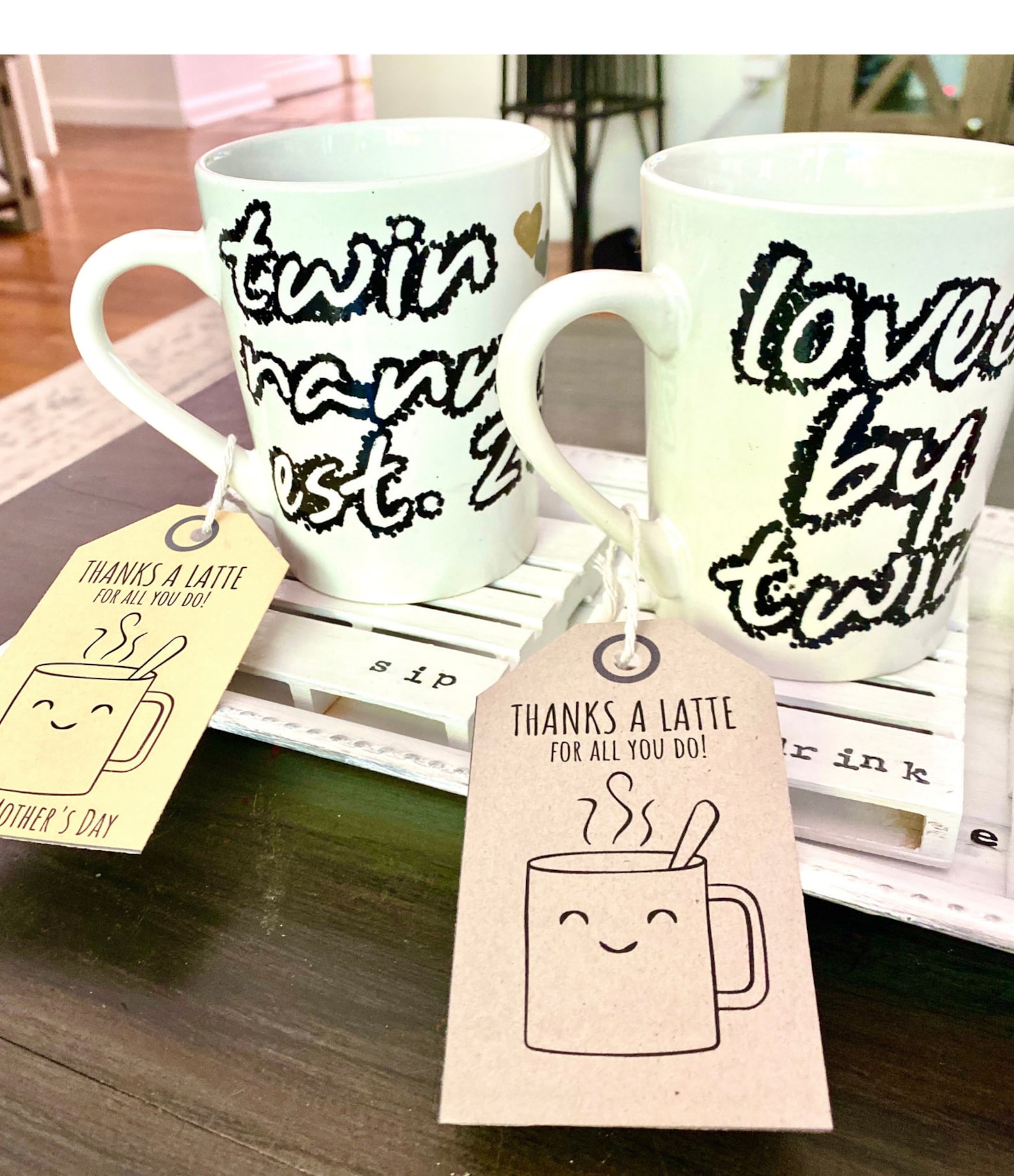 Mother's Day Gift Tag Father's Day Gift Tag Coffee - Etsy