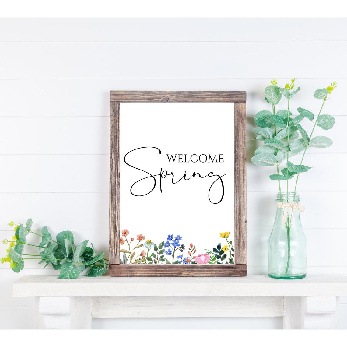 Welcome Spring Sign Spring Printable Wall Art Spring - Etsy