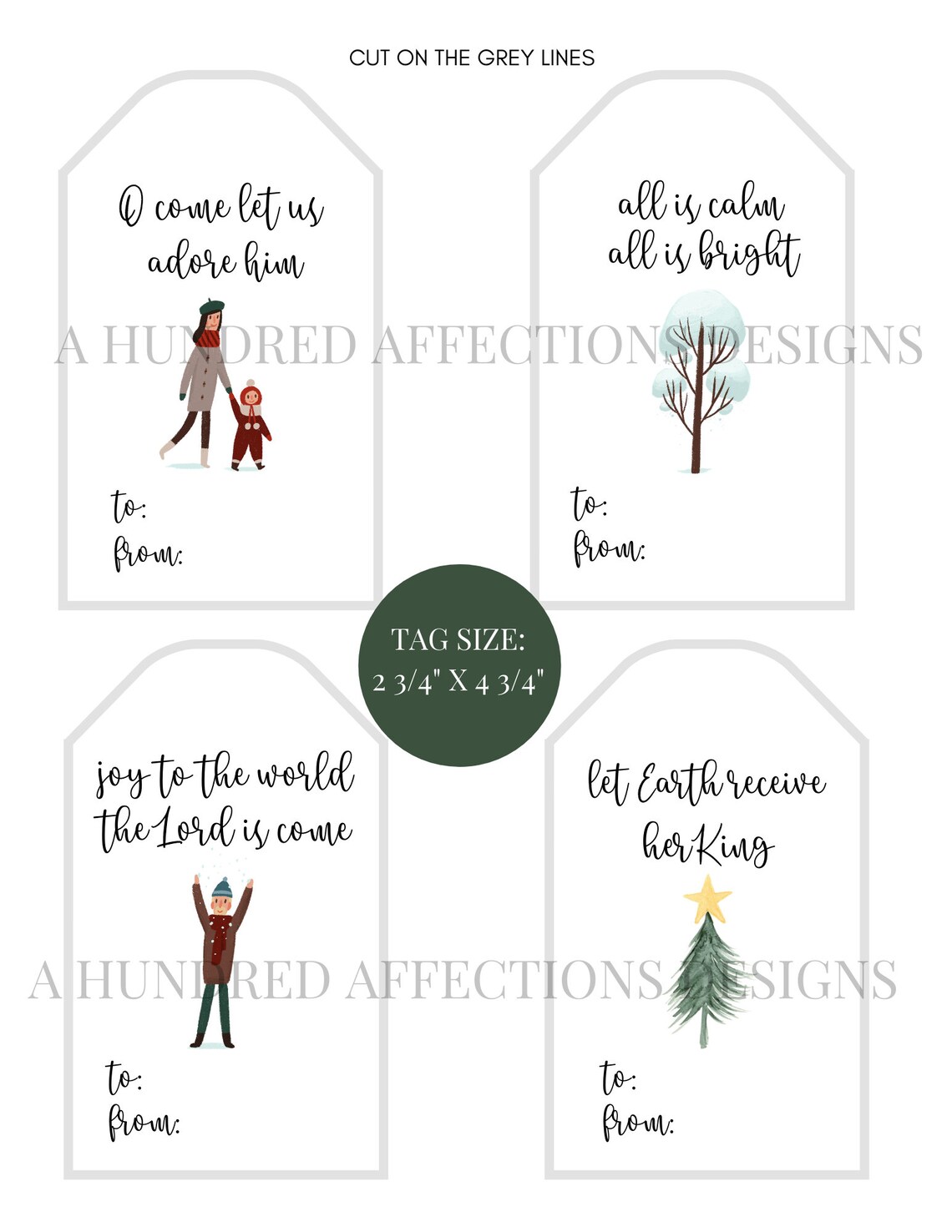 Christian Christmas Gift Tags Printable Christmas Tags | Etsy