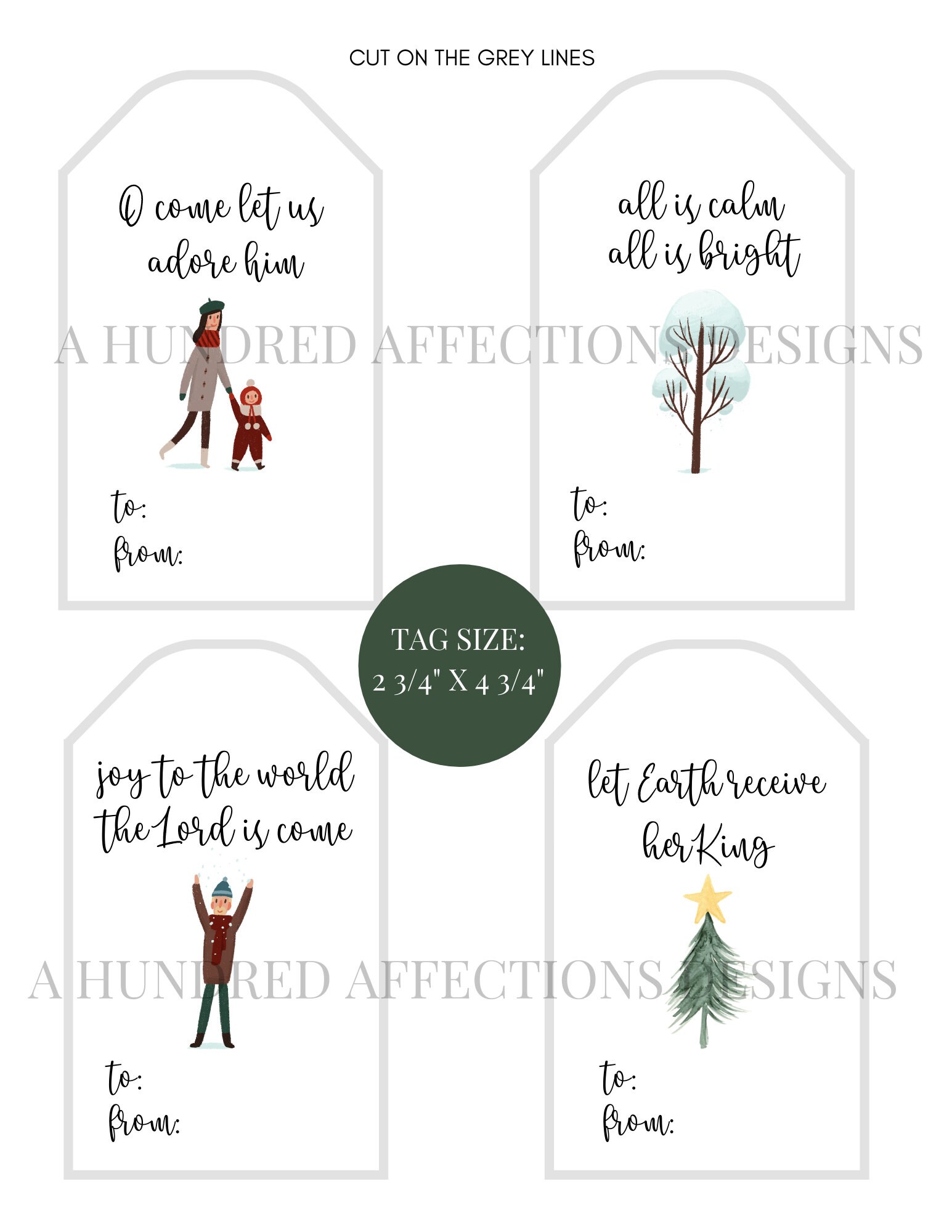 Christian Christmas Gift Tags Printable Christmas Tags | Etsy