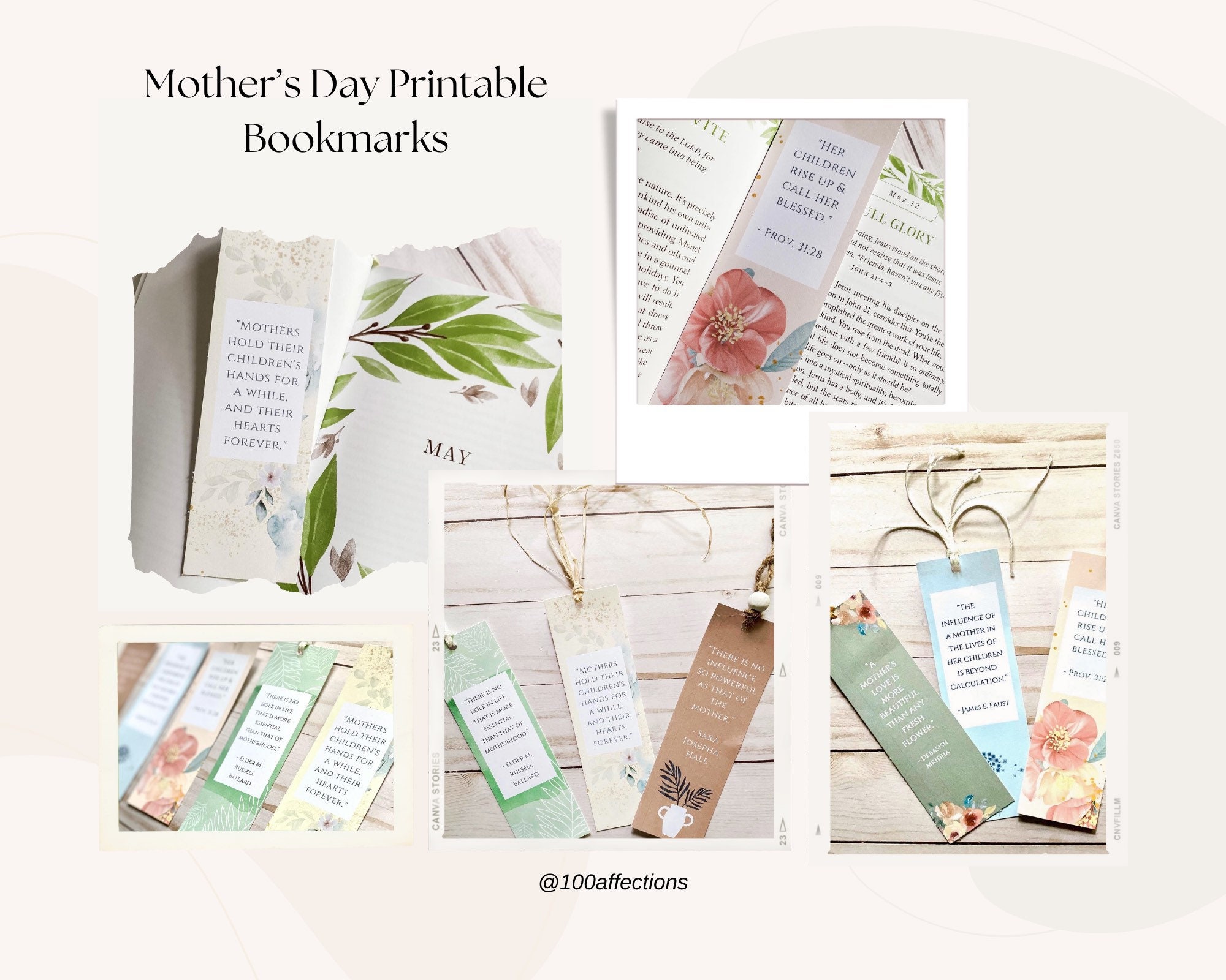 Mother's Day Printable Bookmark Mother's Day Gift - Etsy