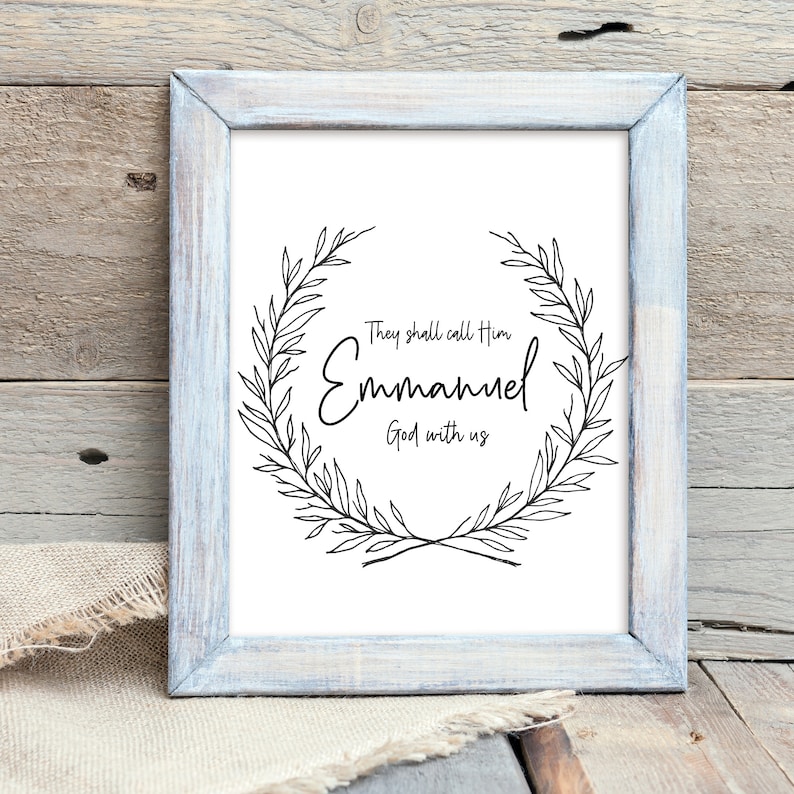 Emmanuel Print God With Us Sign Christmas Printable Wall - Etsy