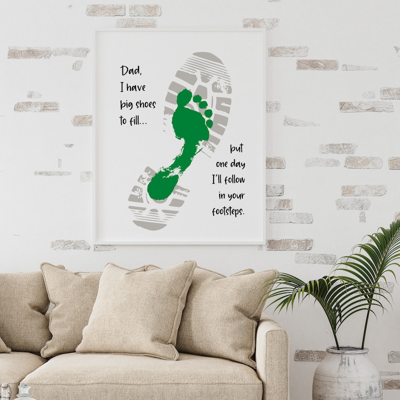 Following in Footsteps, Father's Day Printable, Dad Printable, Gift for ...