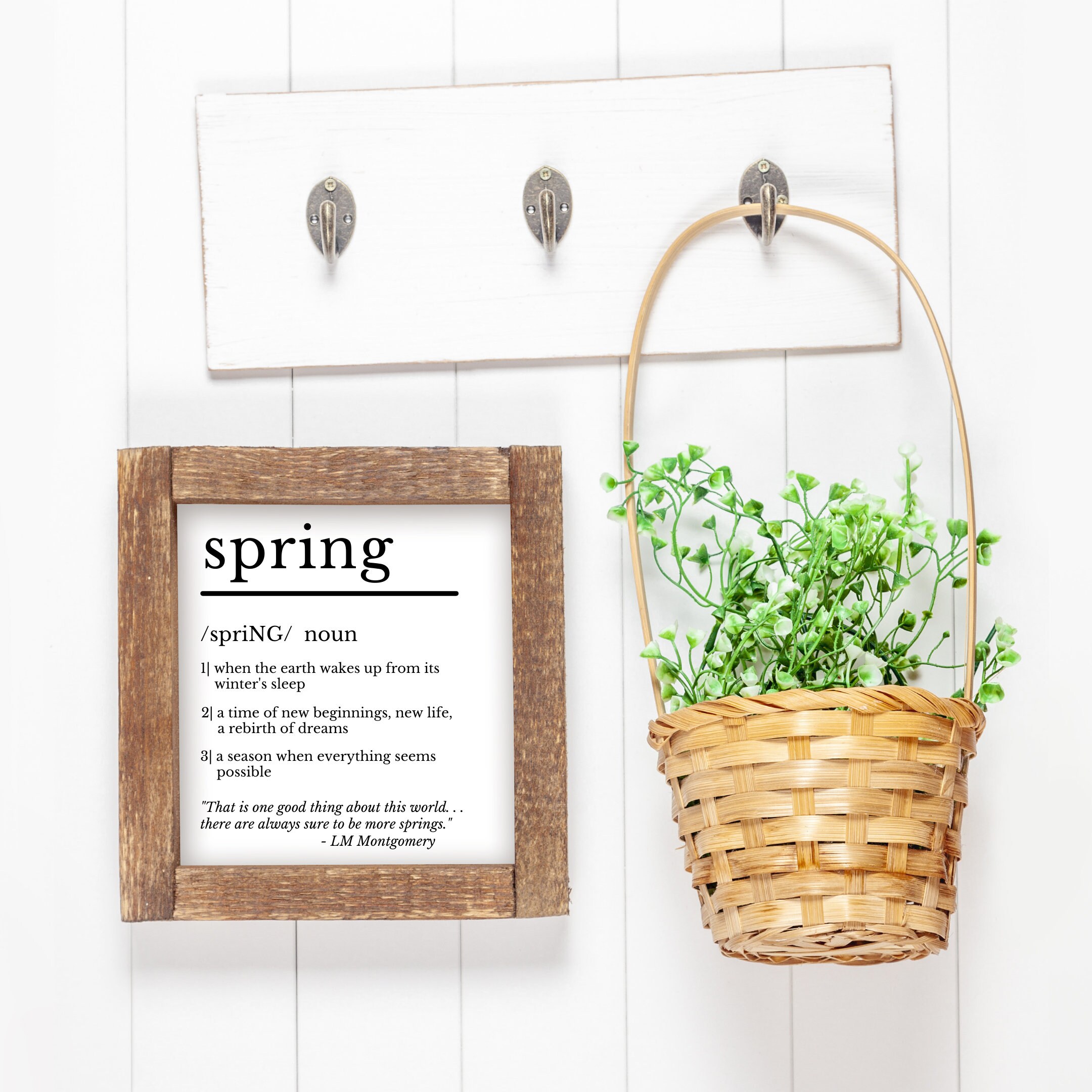 Spring Printable Wall Art Dictionary Page Art Motivational | Etsy