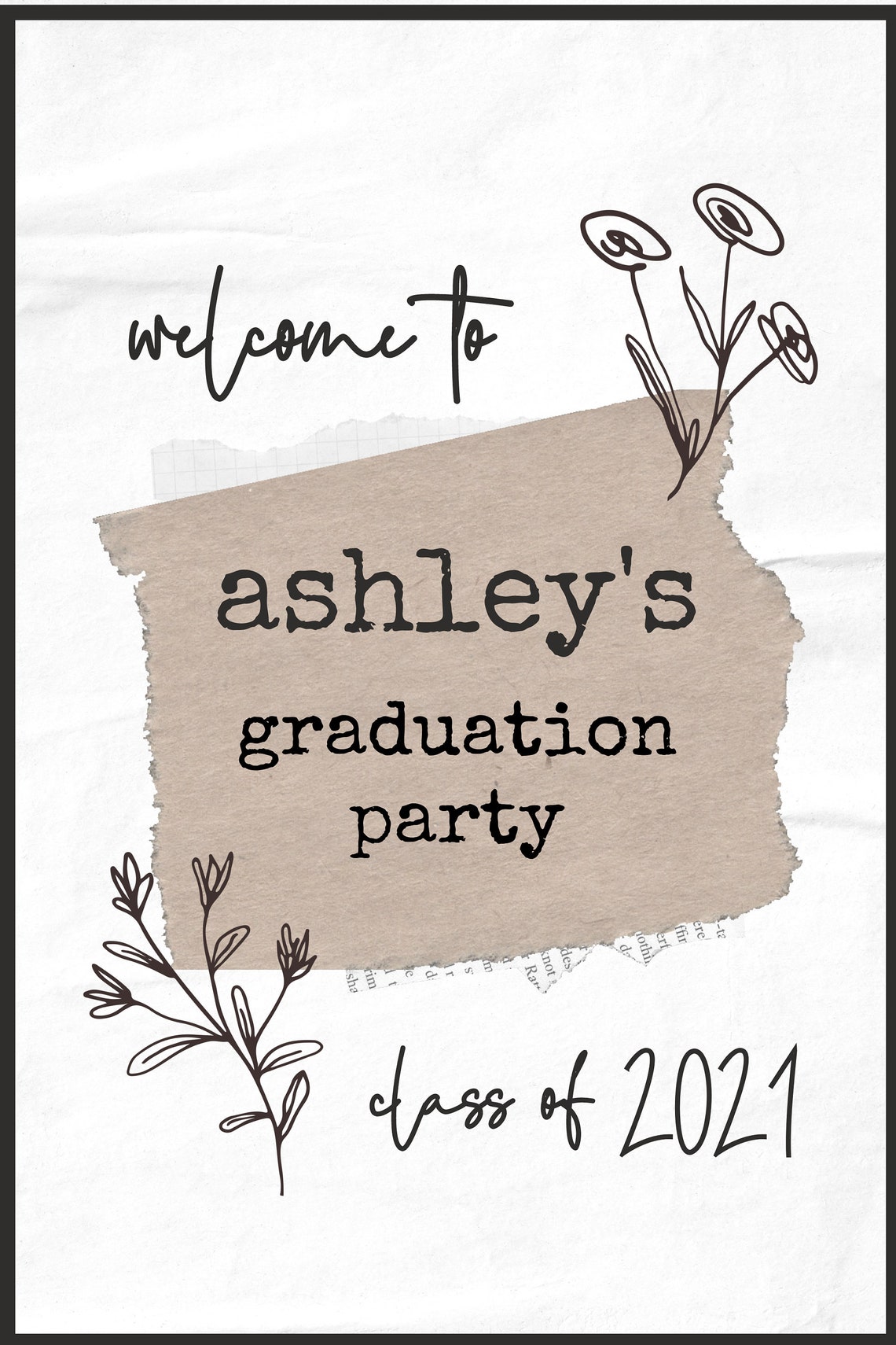 Graduation Welcome Sign Graduation Welcome Poster Graduation | Etsy