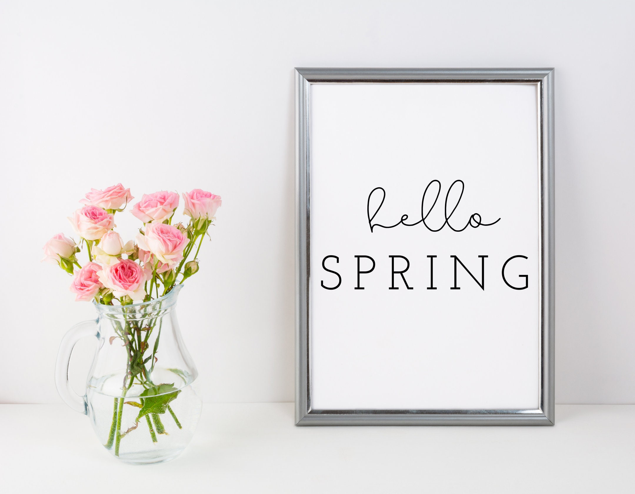 Spring Wall Art Printable Set of 4 Prints Minimalist Decor - Etsy