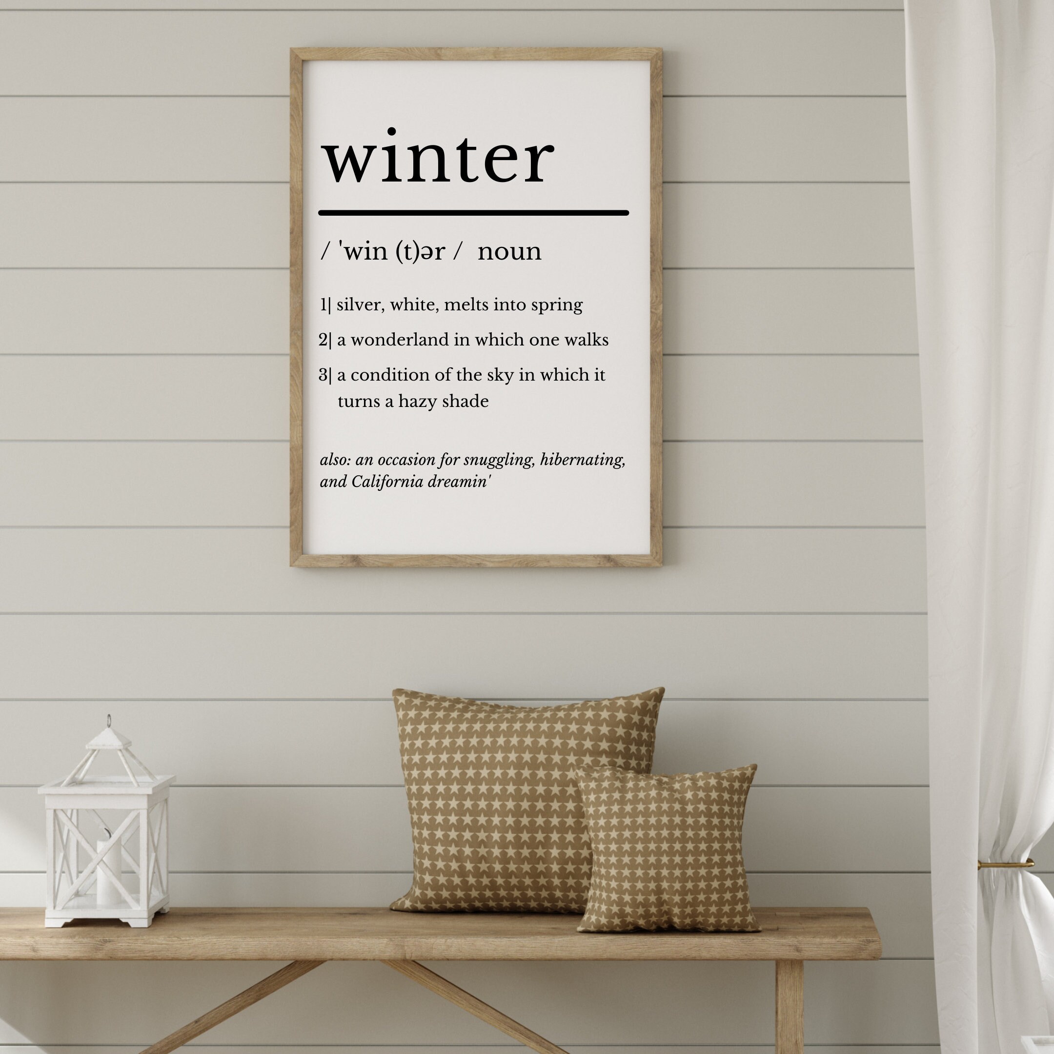 Winter Definition Print Dictionary Print Winter Printable - Etsy