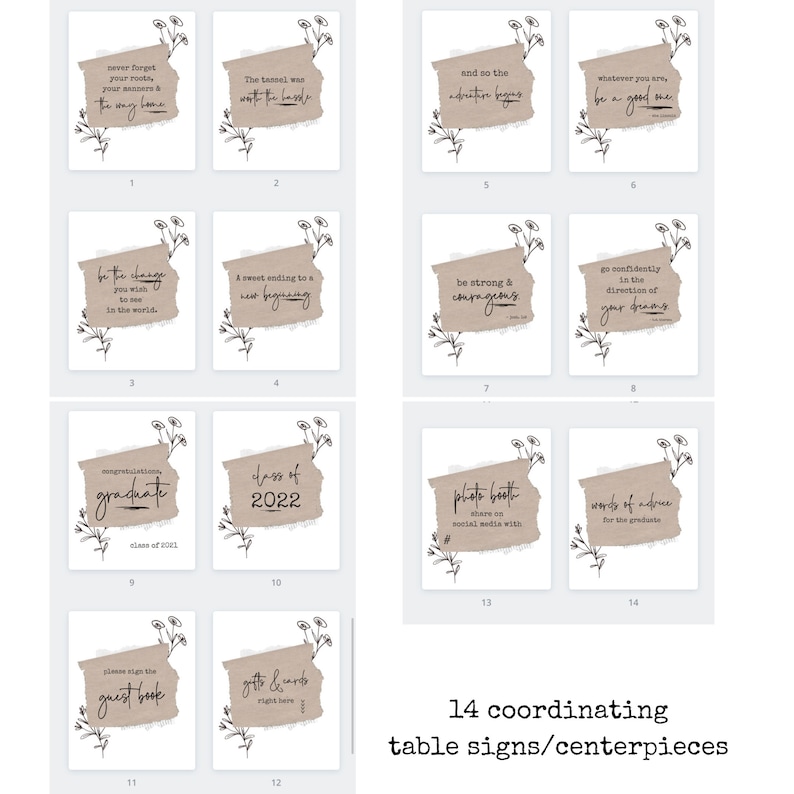 Printable Graduation Decorations Graduation Decorations 2023 - Etsy