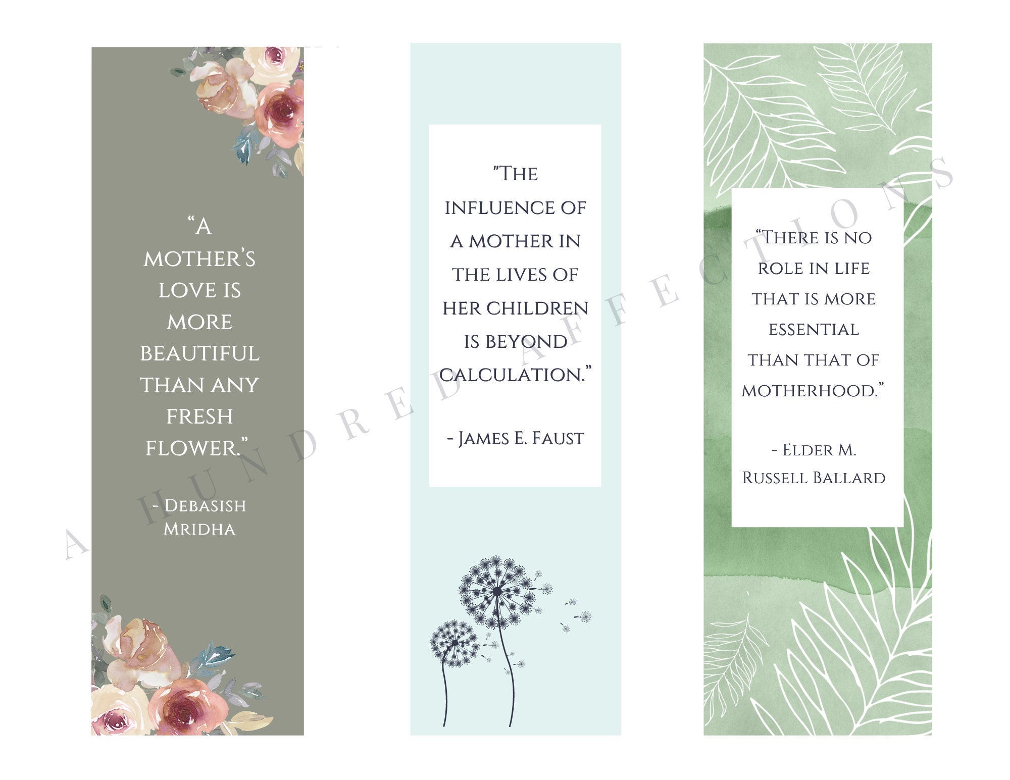 Mother's Day Printable Bookmark Mother's Day Gift - Etsy